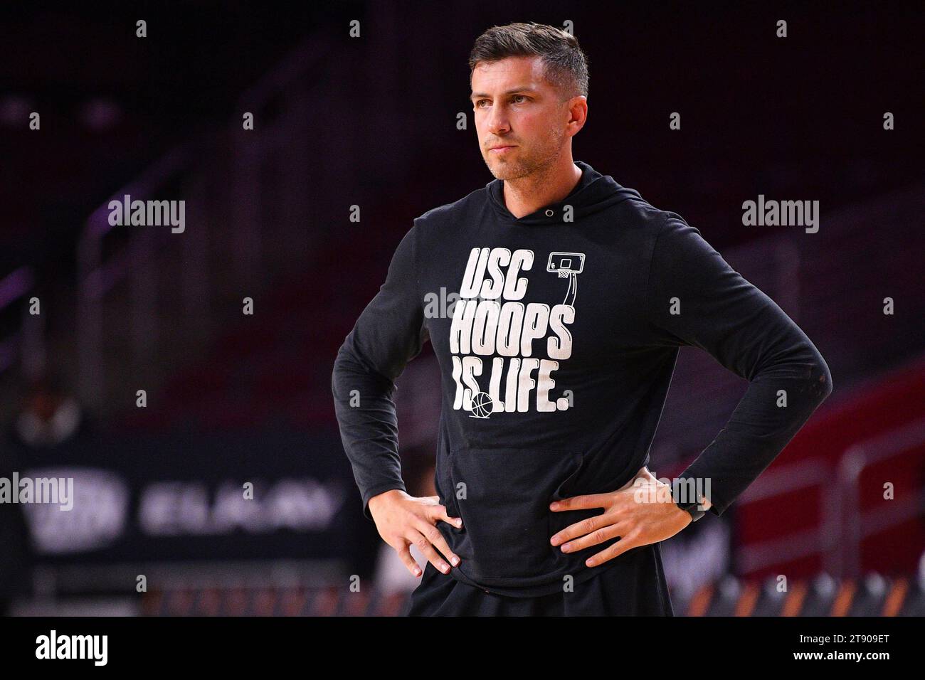 LOS ANGELES, CA - NOVEMBER 19: USC Trojans assistant coach Chris Capko ...