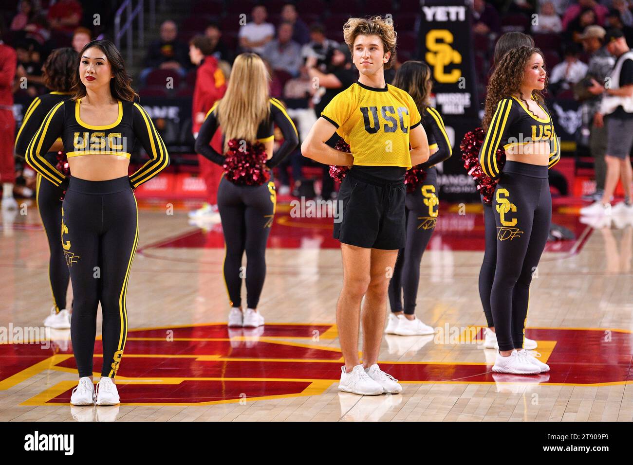 LOS ANGELES, CA - NOVEMBER 19: A male member of the Trojan Dance force ...