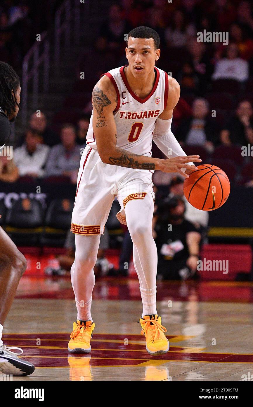 LOS ANGELES, CA - NOVEMBER 19: USC Trojans guard Kobe Johnson (0 ...