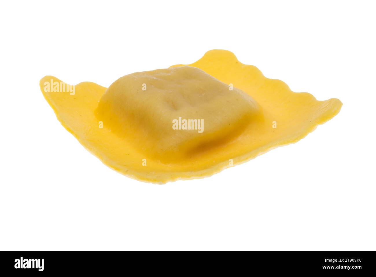 Italian large ravioli isolated on white background Stock Photo - Alamy