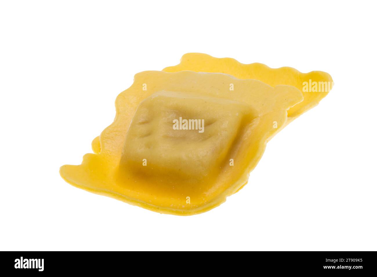 Italian large ravioli isolated on white background Stock Photo - Alamy