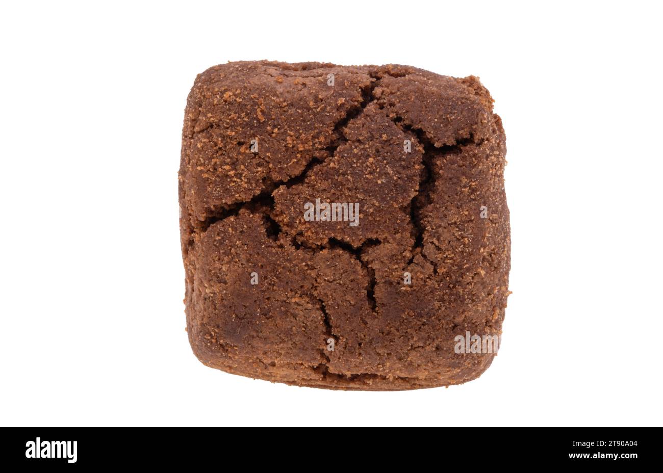 square chocolate chip cookies with chocolate isolated on white ...