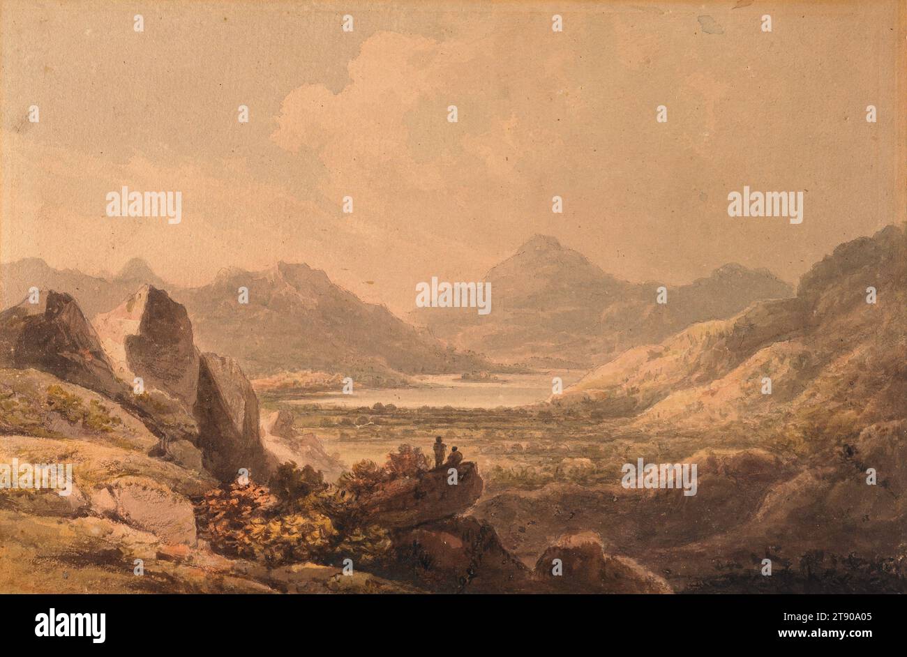 Lake Landscape (Killarney?), early 19th century, Francis Nicholson ...