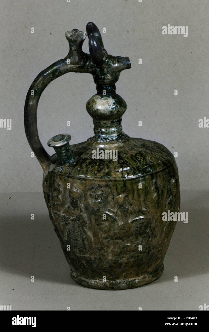 Pitcher, late 17th century, H.12 in., Hamadan ware Earthenware with ...