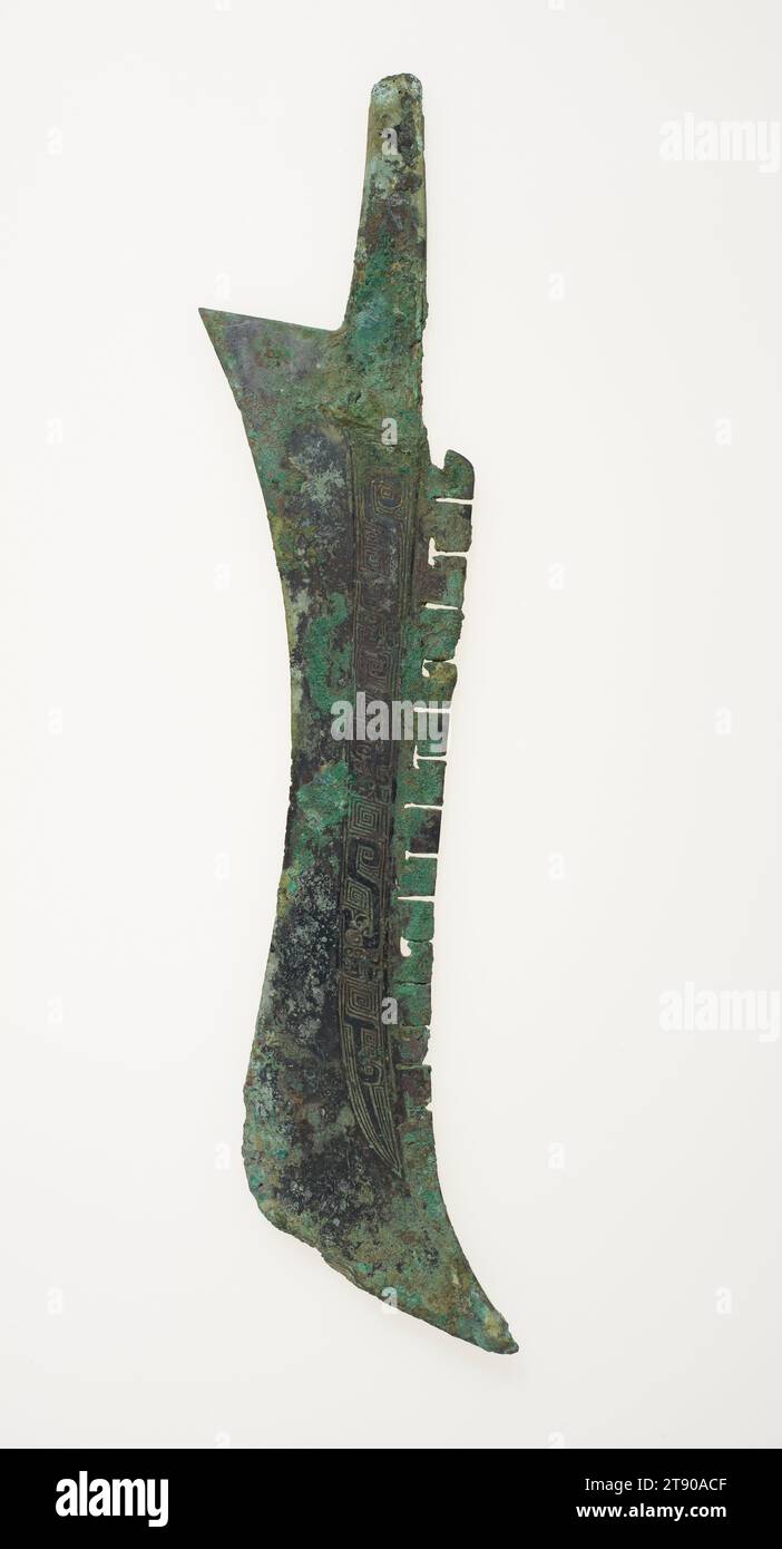 Sacrificial knife, 12th century BCE, 16 9/16 × 5 1/16 × 1/4 in., 1.3 lb ...
