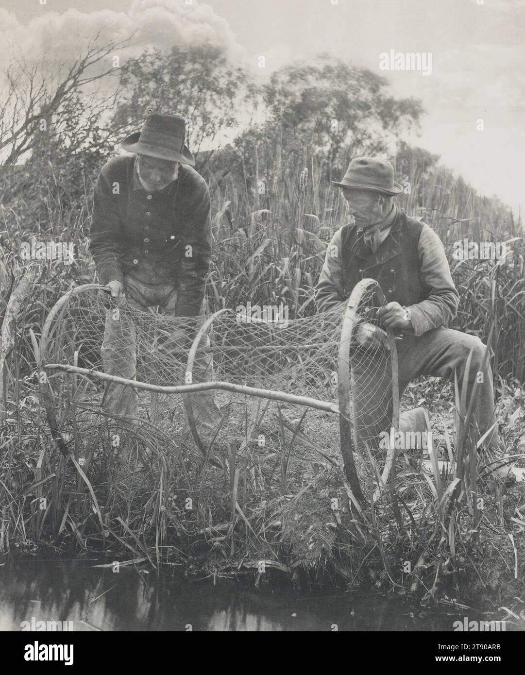 Setting Up the Bow-Net, 1886, Peter Henry Emerson, English (born Cuba ...