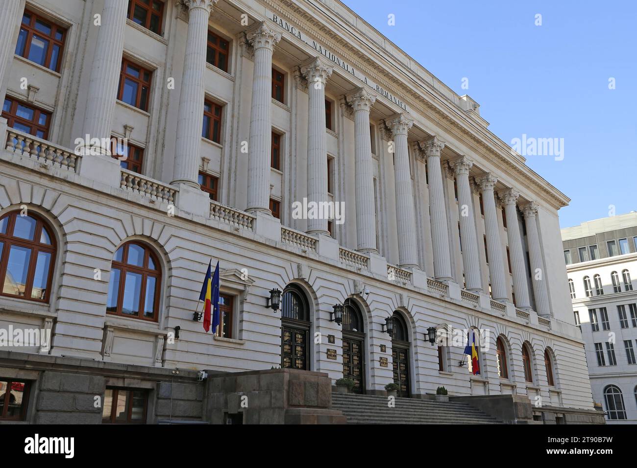 National Bank of Romania (Banca Națională a României, BNR), new facade ...