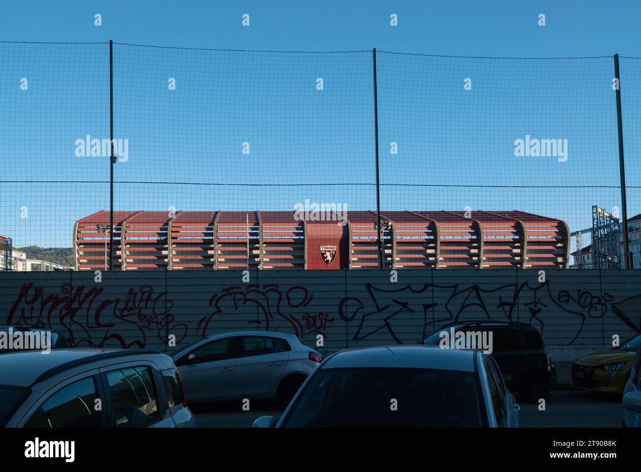 symbol of the Turin football club, in the background the stadium called ...