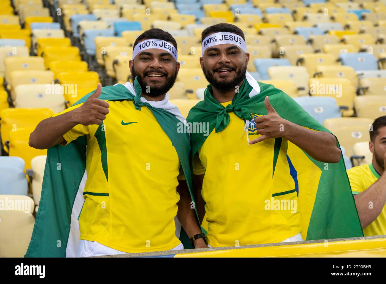 Rio De Janeiro, Brazil. 21st Nov, 2023. Photo during Brazil x Argentina ...