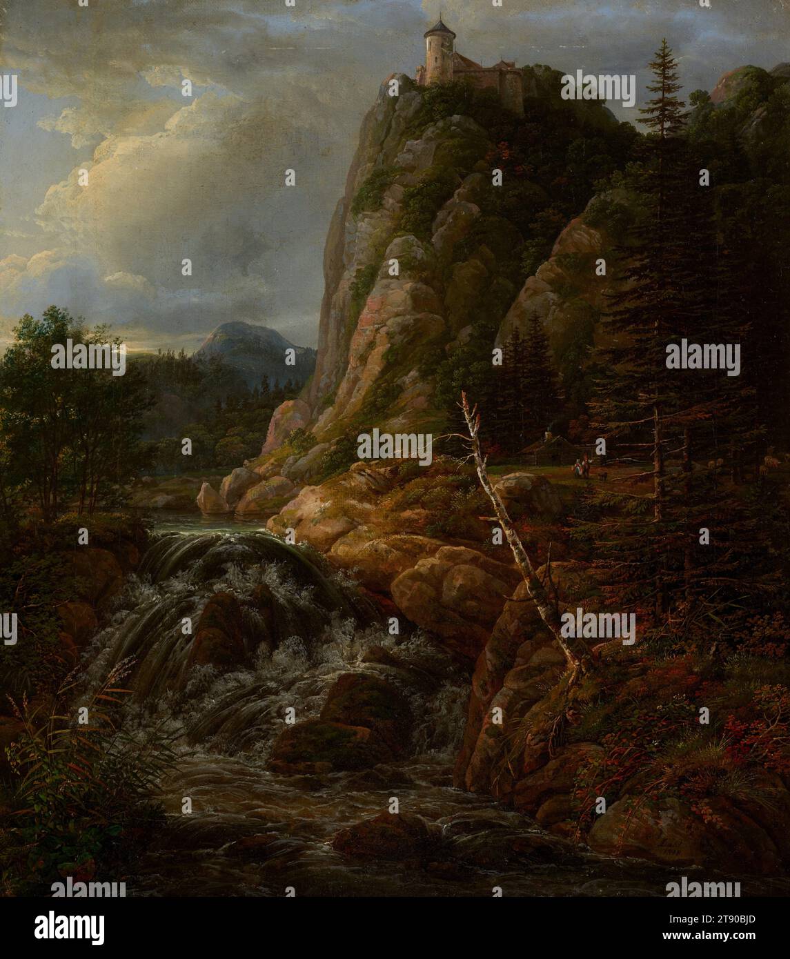 Nordic Landscape with a Castle, 1818, Johann Christian Clausen Dahl ...