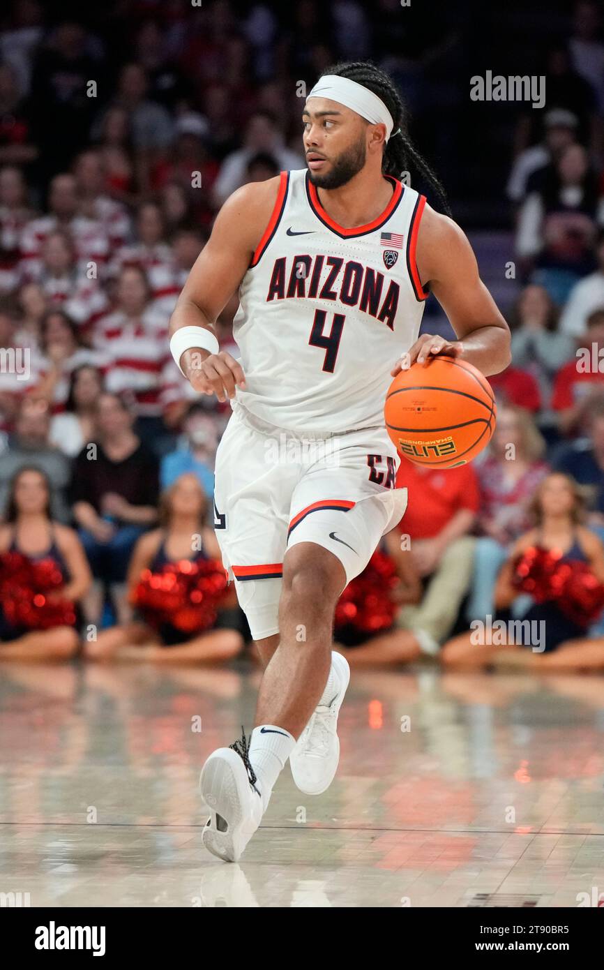 Arizona guard Kylan Boswell (4) during the second half of an NCAA ...