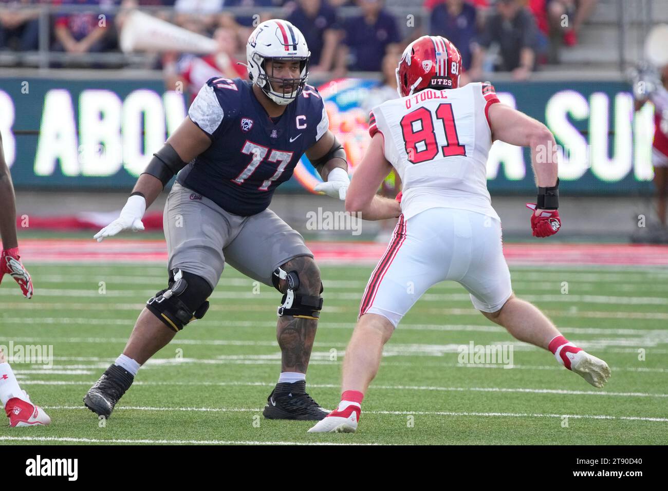 Utah defensive tackle Simote Pepa (77) in the first half during an NCAA ...