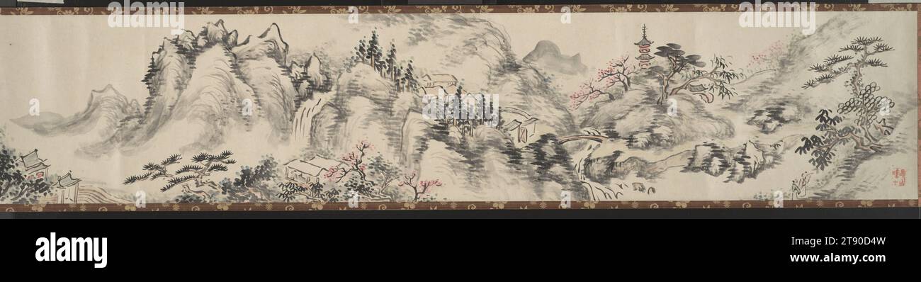 Four Seasons, 1844, Okada Hankō, Japanese, 1782 - 1846, 8 5/16 × 138 3/ ...