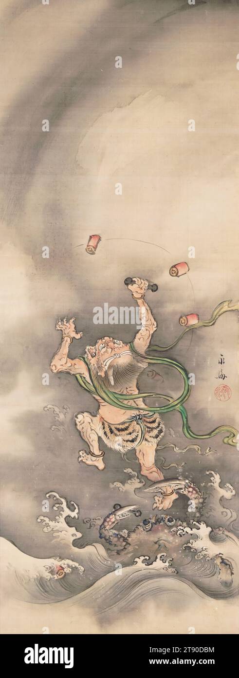 God of Thunder captured by a crab right of the pair Gods of Wind and ...