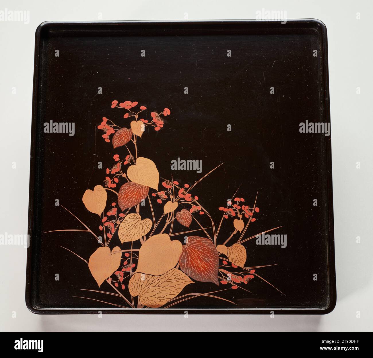 Small Serving Tray with Pink Flower Design, late 18th century ...