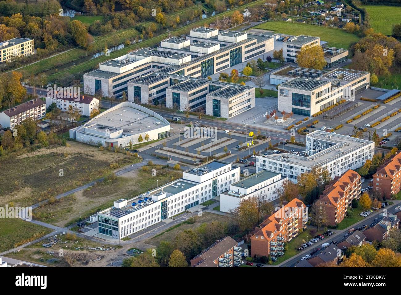 Luftbild, HSHL Hochschule Hamm-Lippstadt Campus Hamm, Baustelle und ...