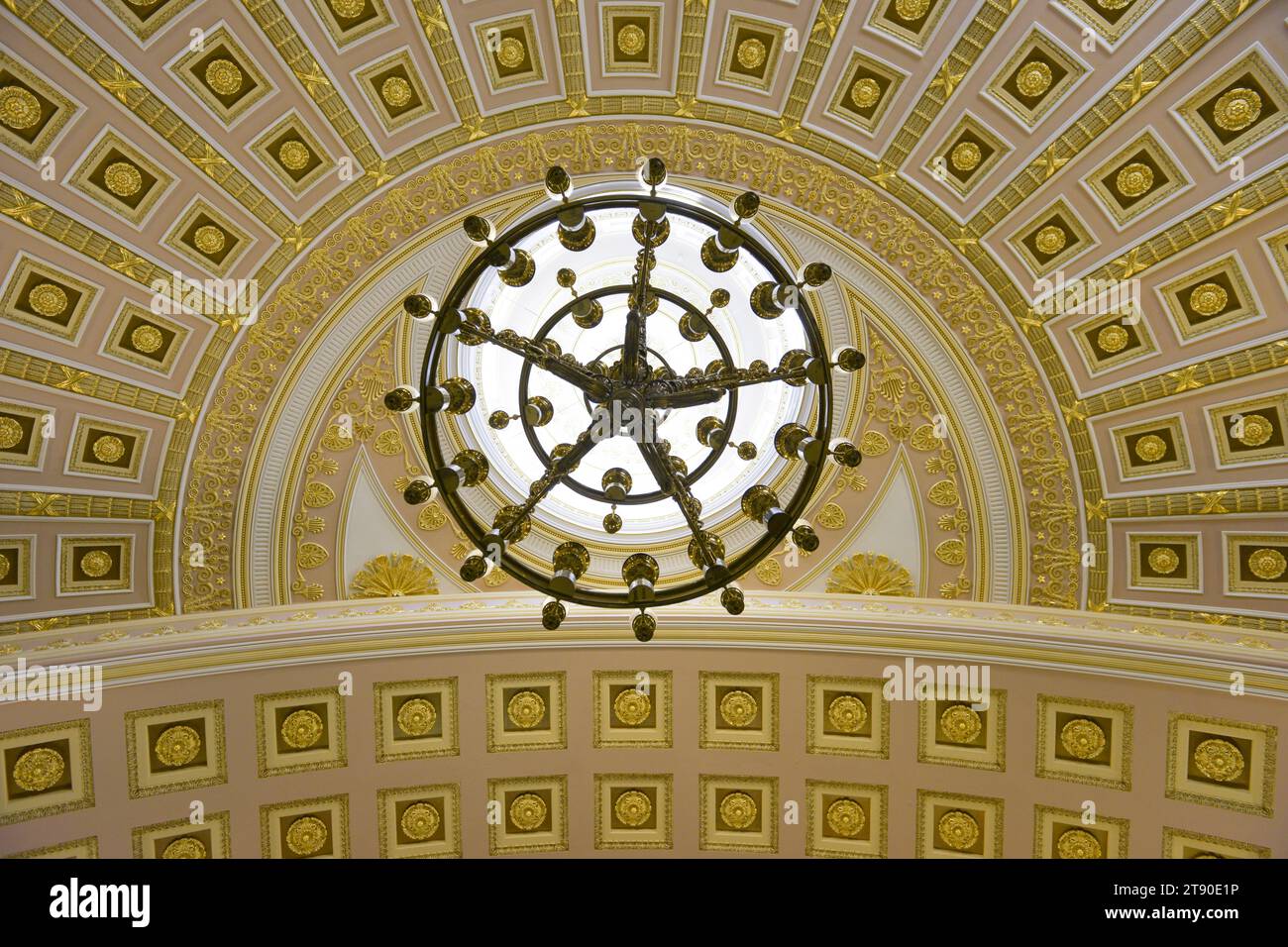 Close up of the detail on ceilings in Statuary Hall inside the Capitol ...