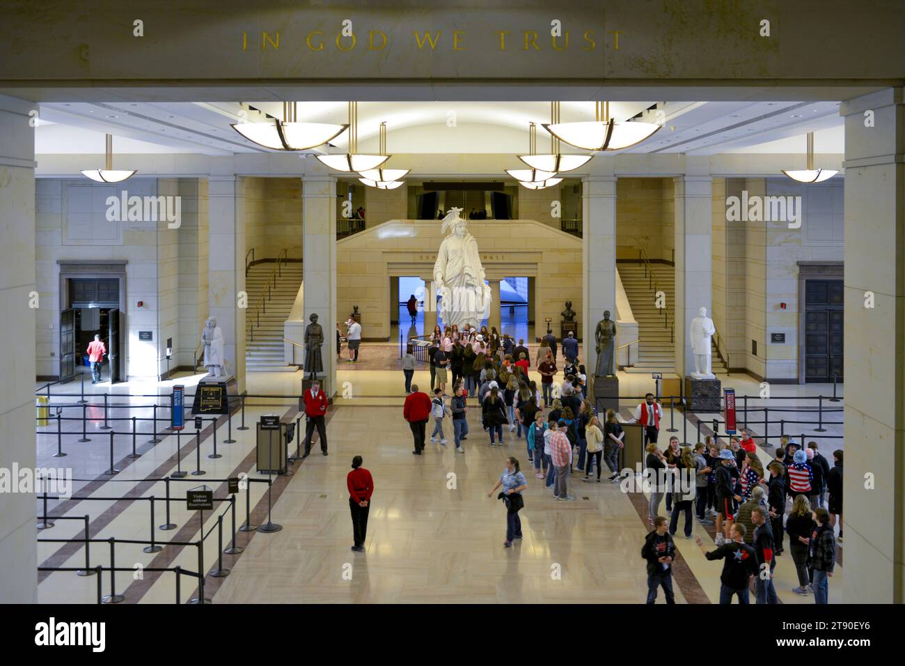 Inside the Capitol building Visitor Center in Washington DC Stock Photo ...