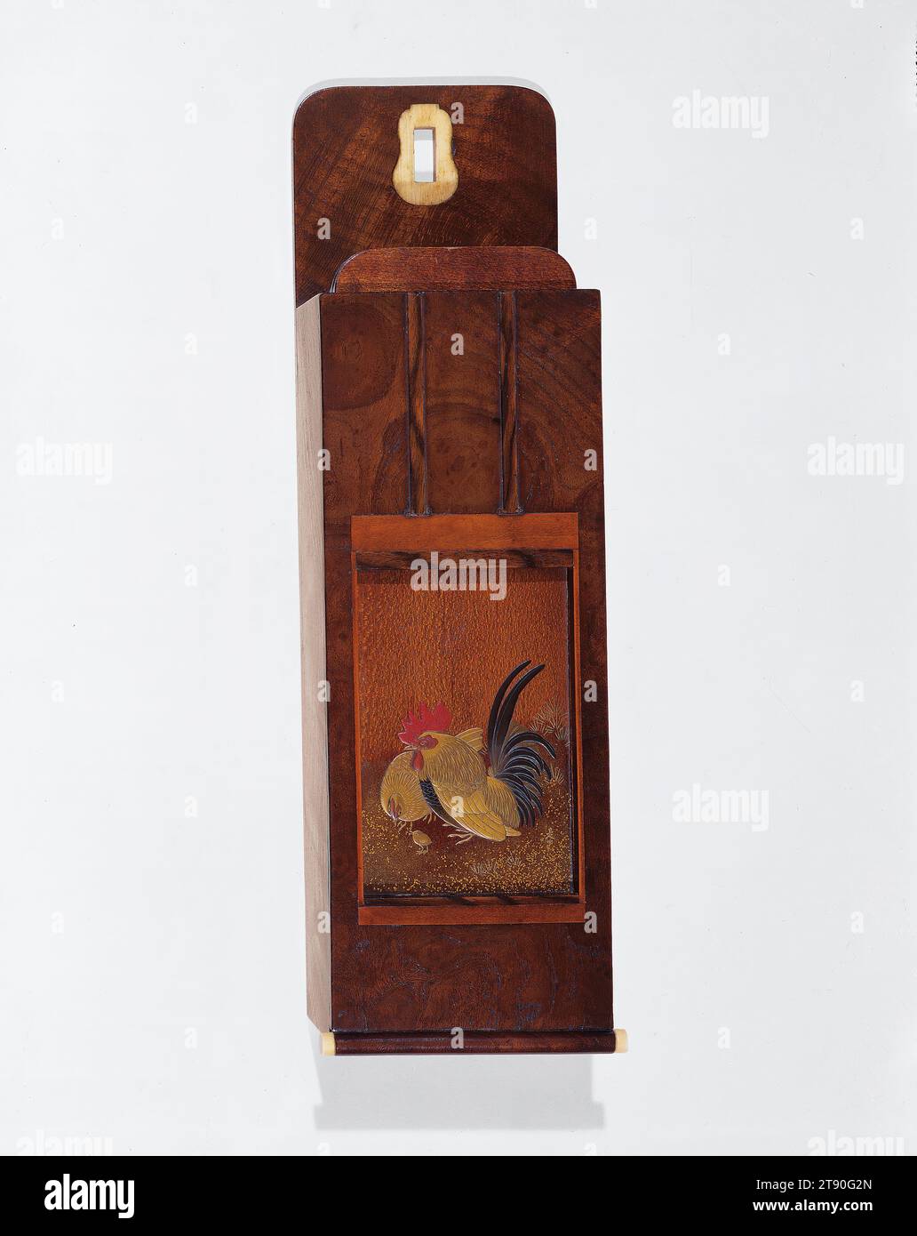 Zodiac calendar with holder in the shape of a hanging scroll, 1846 ...