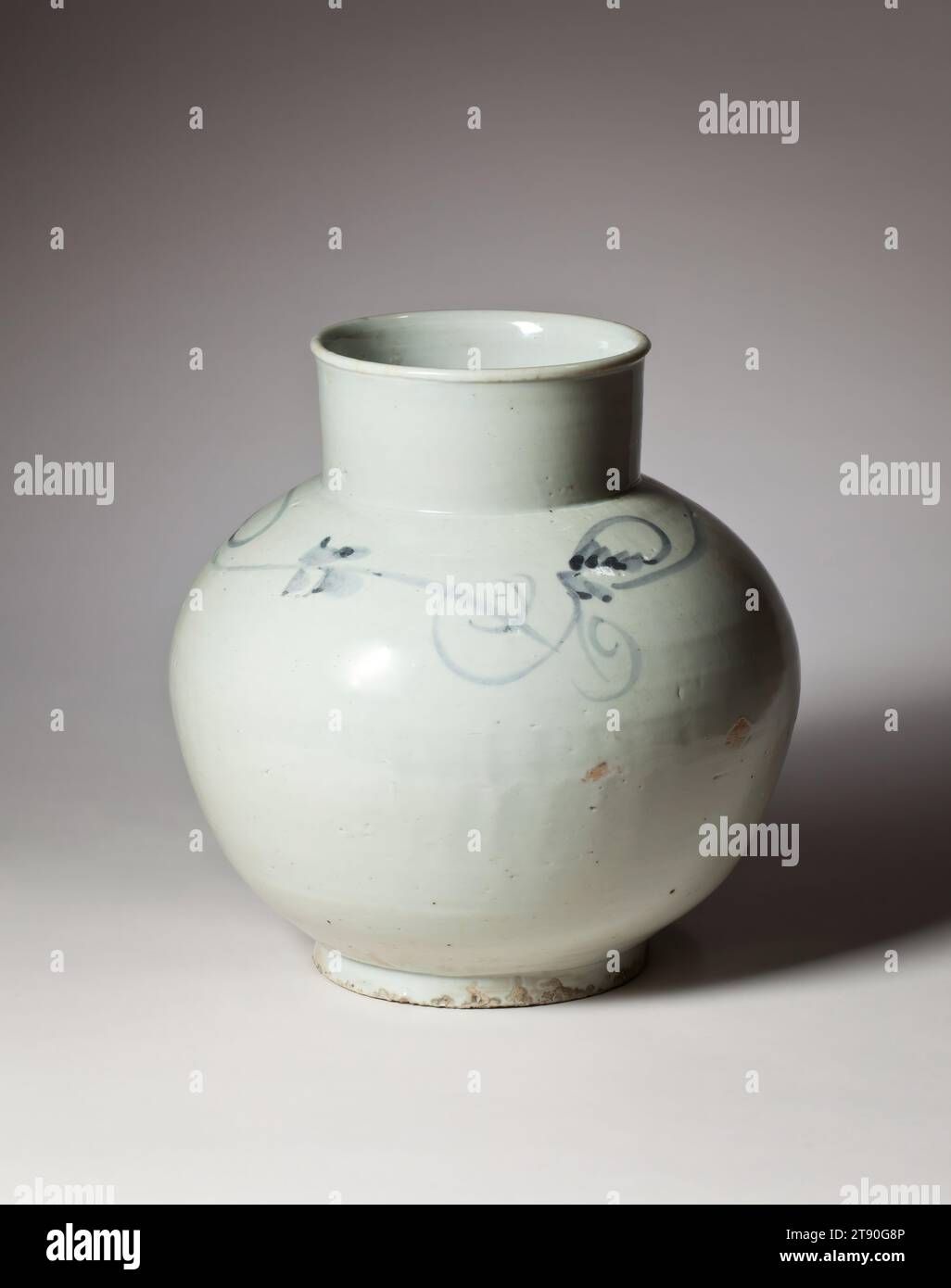 Long-necked jar with scrolling plant design, early 20th century ...