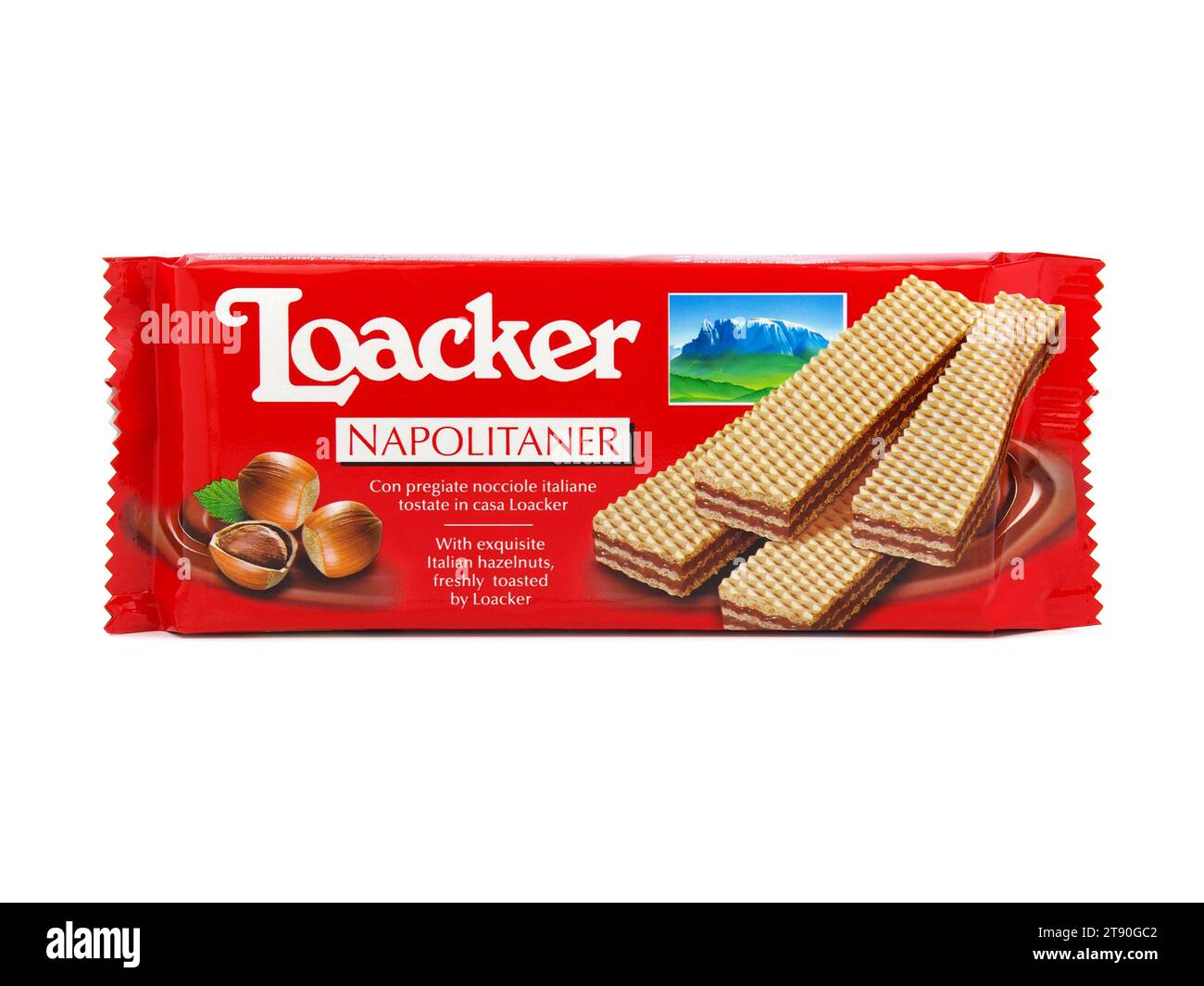 BUCHAREST, ROMANIA - DECEMBER 10, 2019. Pack of Loacker Napolitaner ...