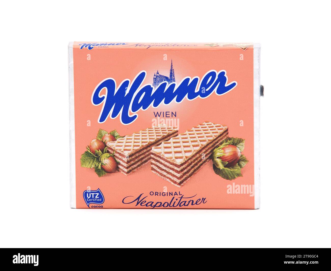 BUCHAREST, ROMANIA - FEBRUARY 2, 2020. Pack of Manner Wien Original ...