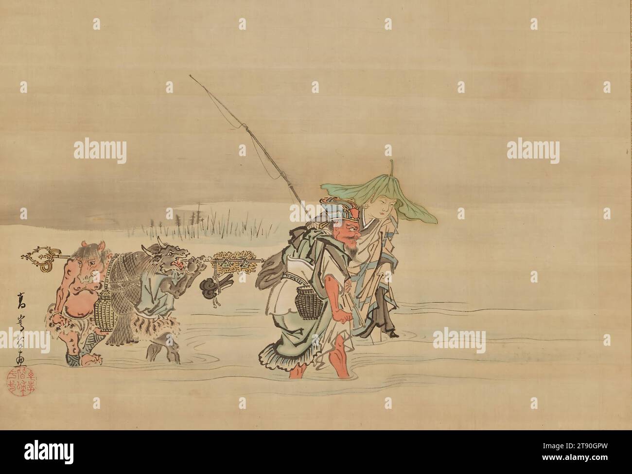 Jizō and Enma Fishing in the River, late 18th century, Kō Sūkoku ...