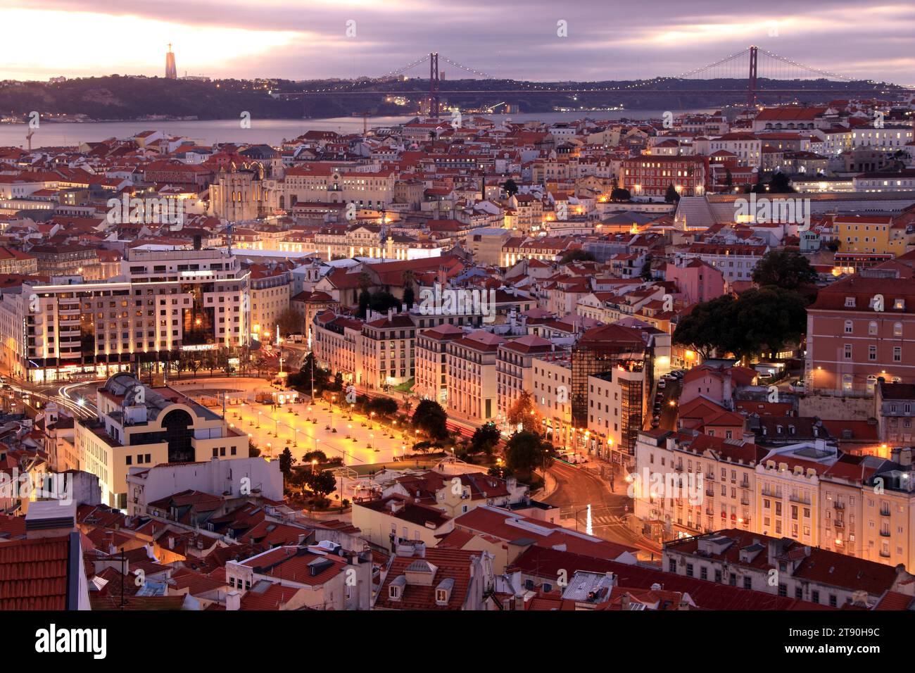 Martin Munoz Square, pictured in the foreground, is one of the main squares of Lisbon and ...