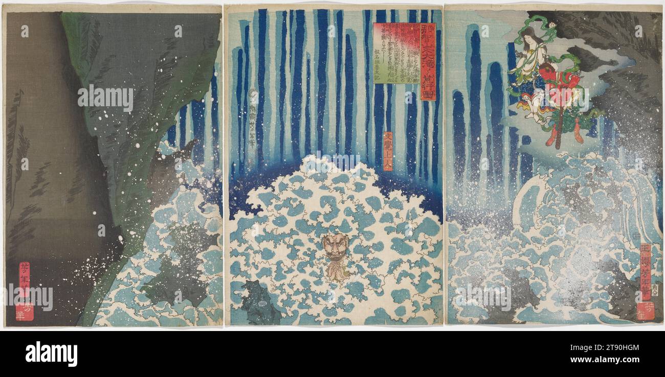 Picture of Penance under the Waterfall at Mount Nachi, 1859, 10th lunar ...