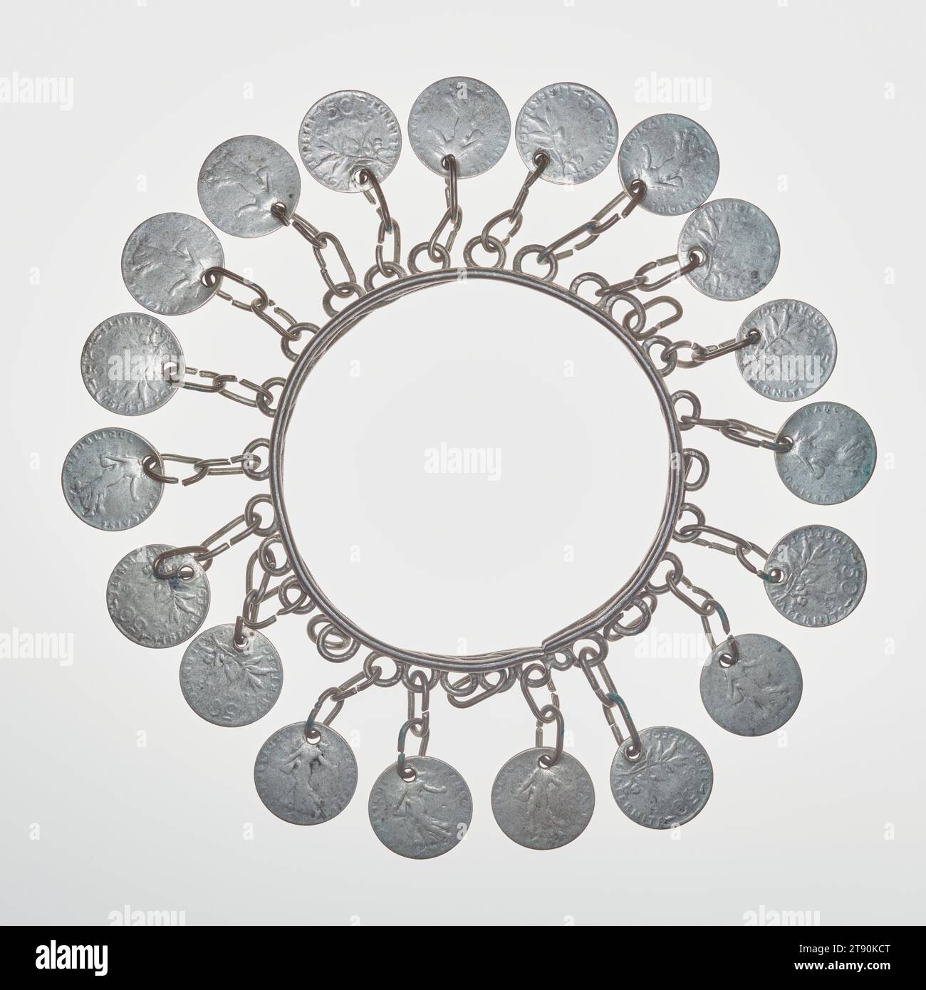 Bracelet with coin pendants, late 19th century, 1/4 × 5 1/4 × 5 1/4 in ...