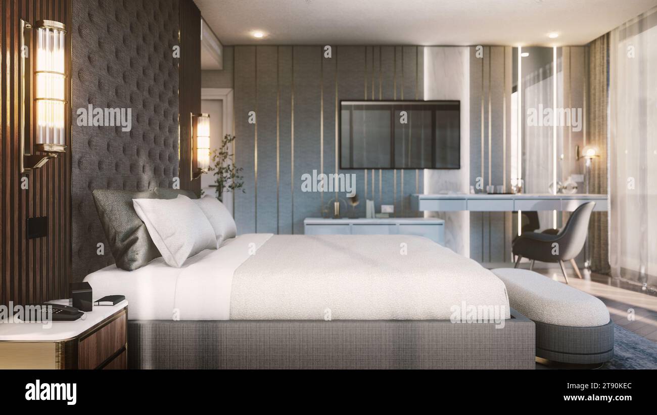 Architecture 3d rendering illustration of interior modern houses ...