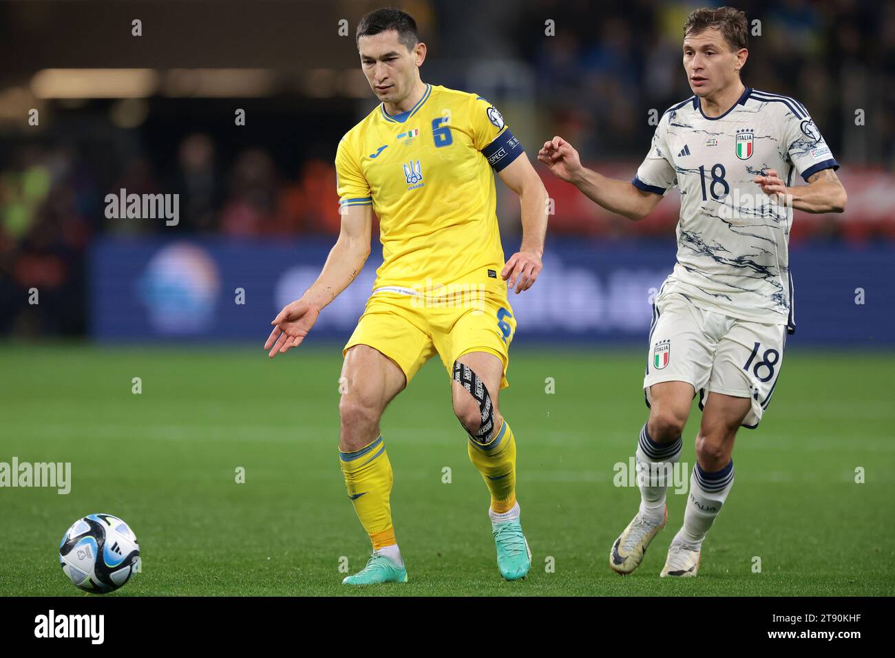 Leverkusen, Germany, 20th November 2023. Taras Stepanenko of Ukraine ...