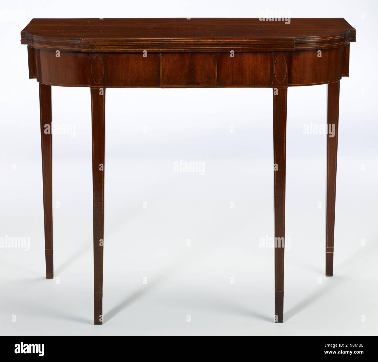Card table, c. 1780, Hepplewhite, 30 1/2 x 35 3/8 x 35 3/8 in. (77.47 x ...