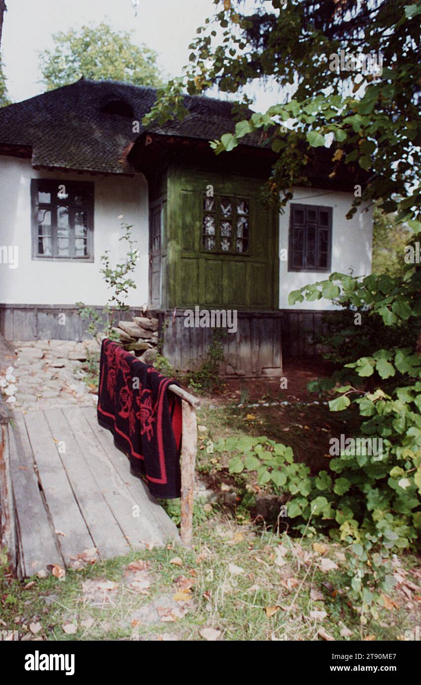 Valea Neagra Monastery, Vrancea County, Romania, 2000. Exterior of a ...