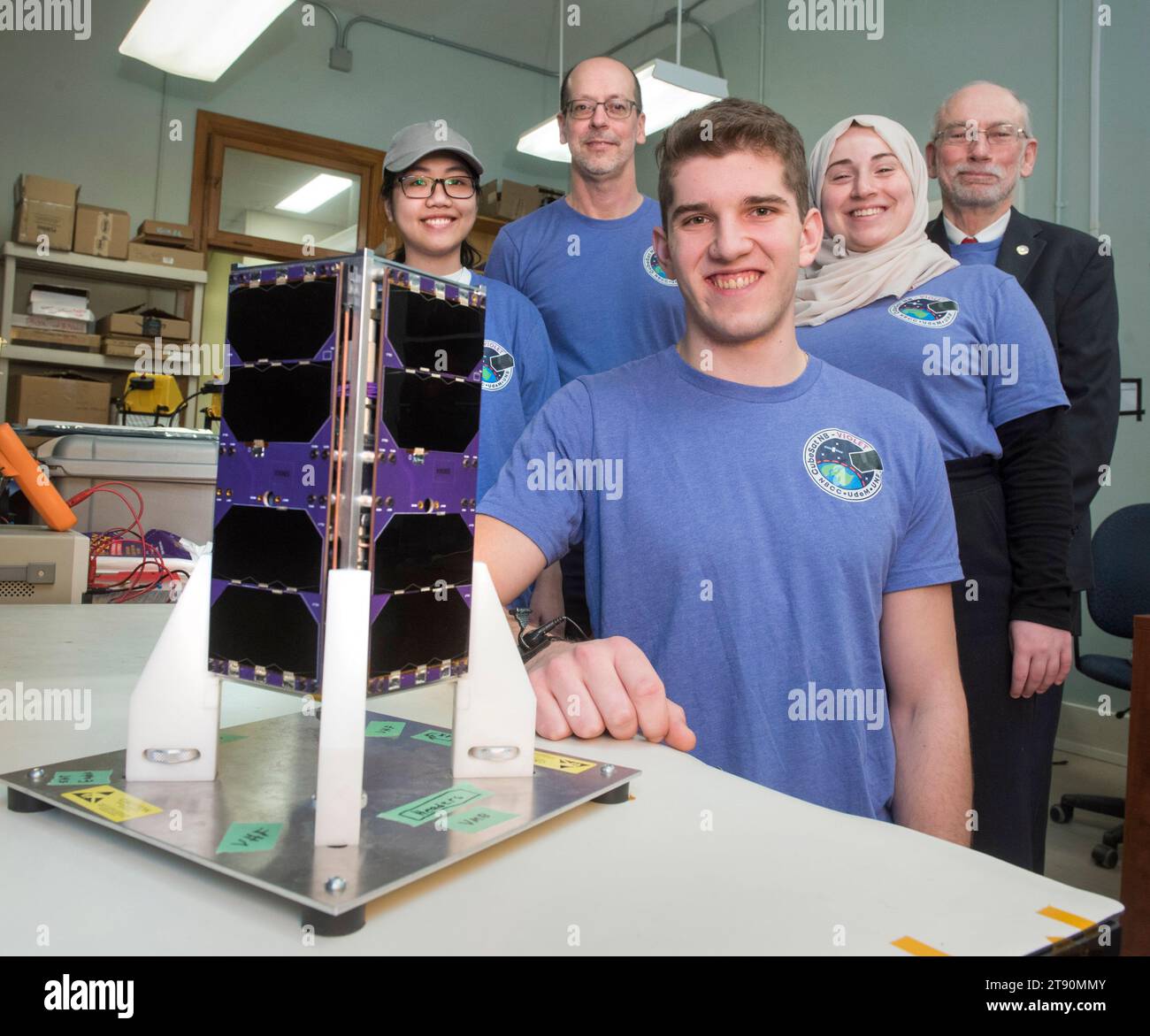 New Brunswick's first satellite, named Violet, was on display at the ...