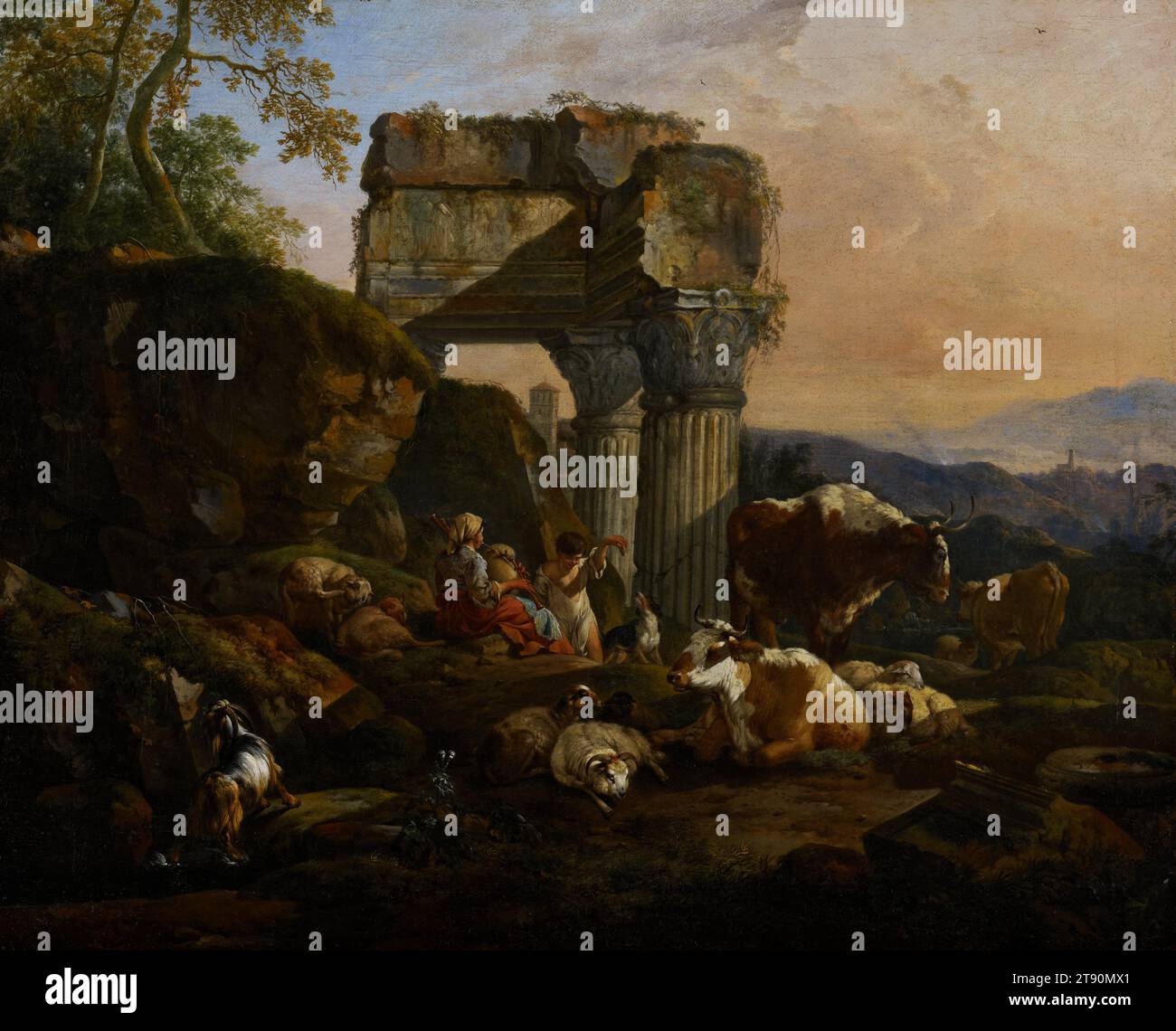 Roman Landscape with Cattle and Shepherds, 1676, Johann Heinrich Roos ...