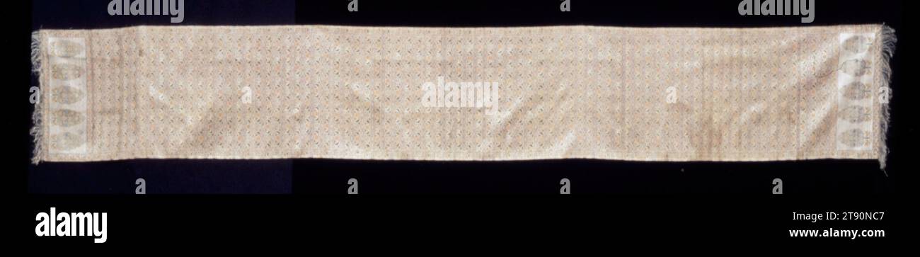 Sash, 18th century, L.86 x W.24-¼ in., Silk, metallic thread, Iran ...
