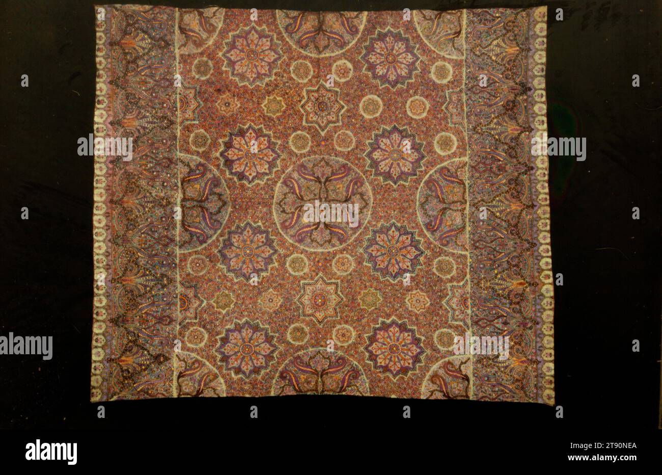 Panel, 19th century, L.43 x W.36-3/8 in., cotton; needlework, India ...