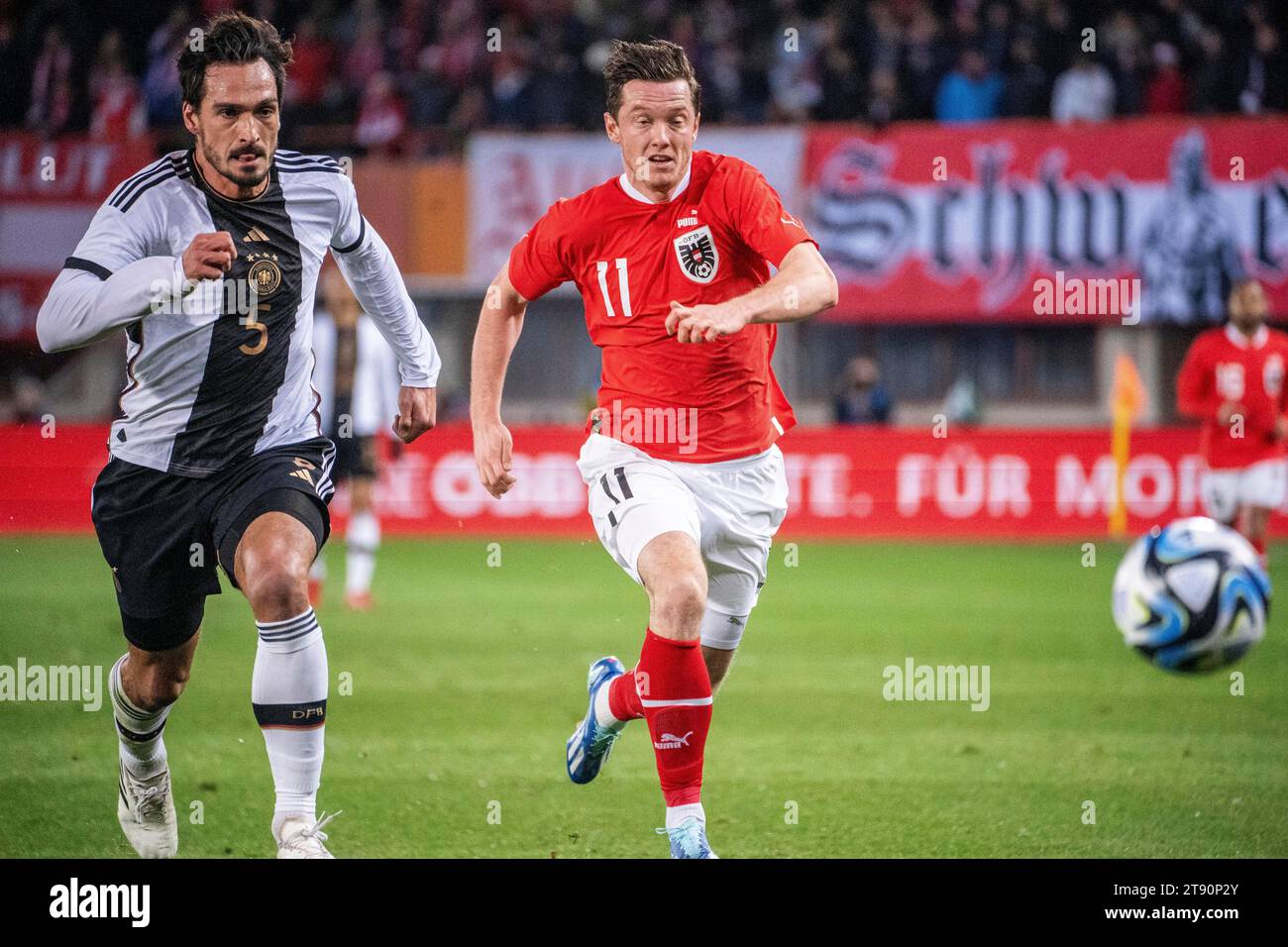 Vienna, Austria 21 November 2023 Friendly soccer match Austria Germany ...