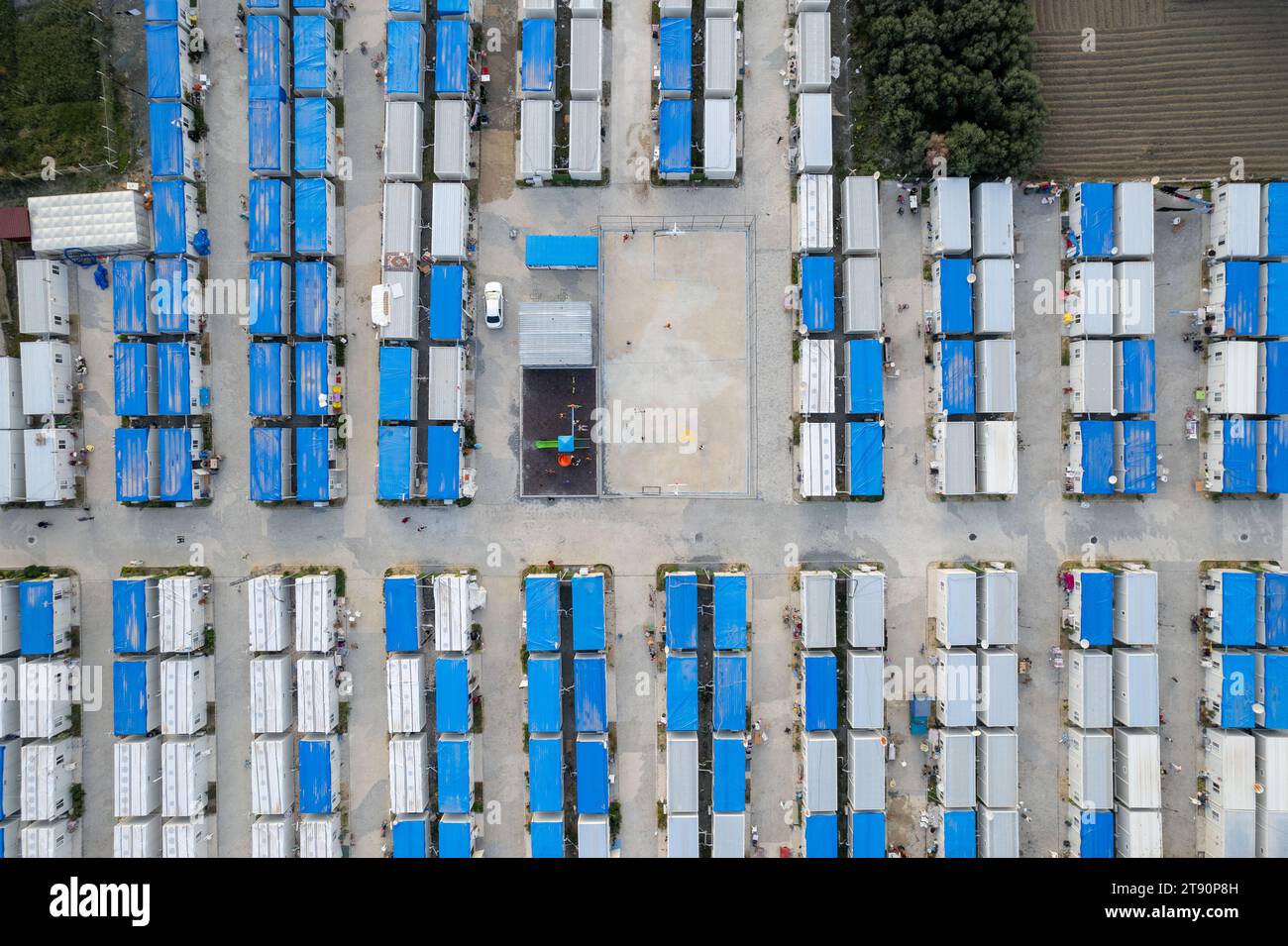 Samandag, Hatay, Turkey. 2nd Nov, 2023. An aerial view of Zubeyde Hanim ...
