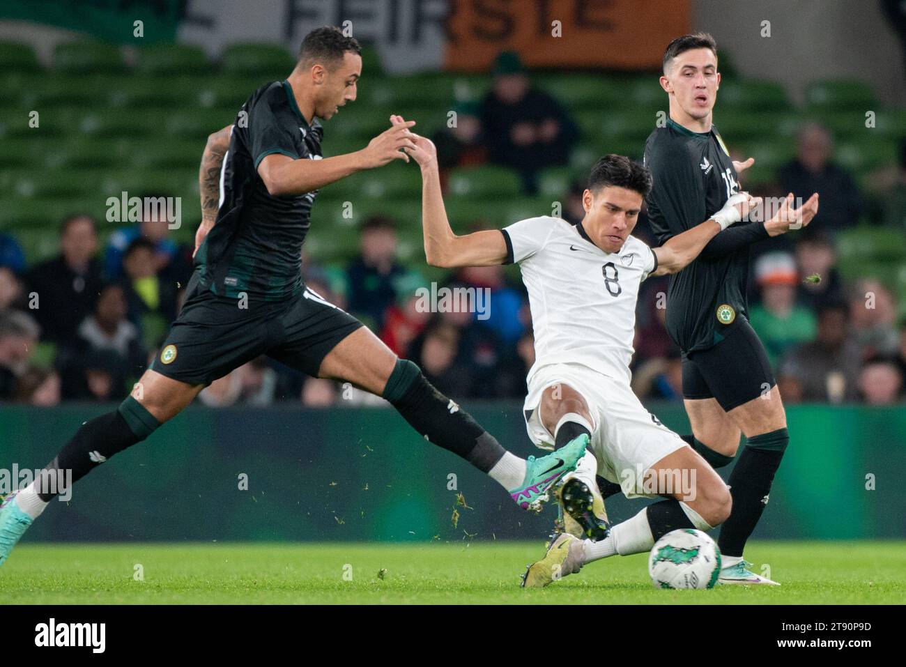 Dublin, Ireland. 21st Nov, 2023. Marko Stamenic of New Zealand and Adam ...