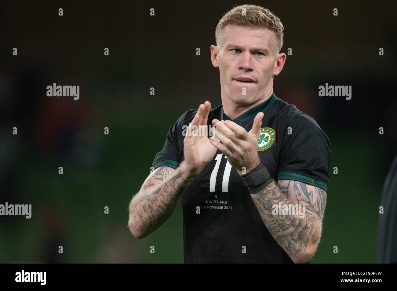 Dublin, Ireland. 21st Nov, 2023. James McClean of Ireland says goodbye ...