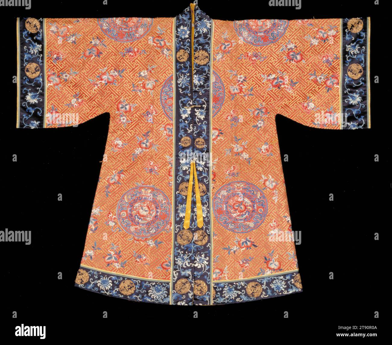 Taoist Priest's Robe, 1796-1820, L.60-1/2 in., Silk, gold, China, 18th ...