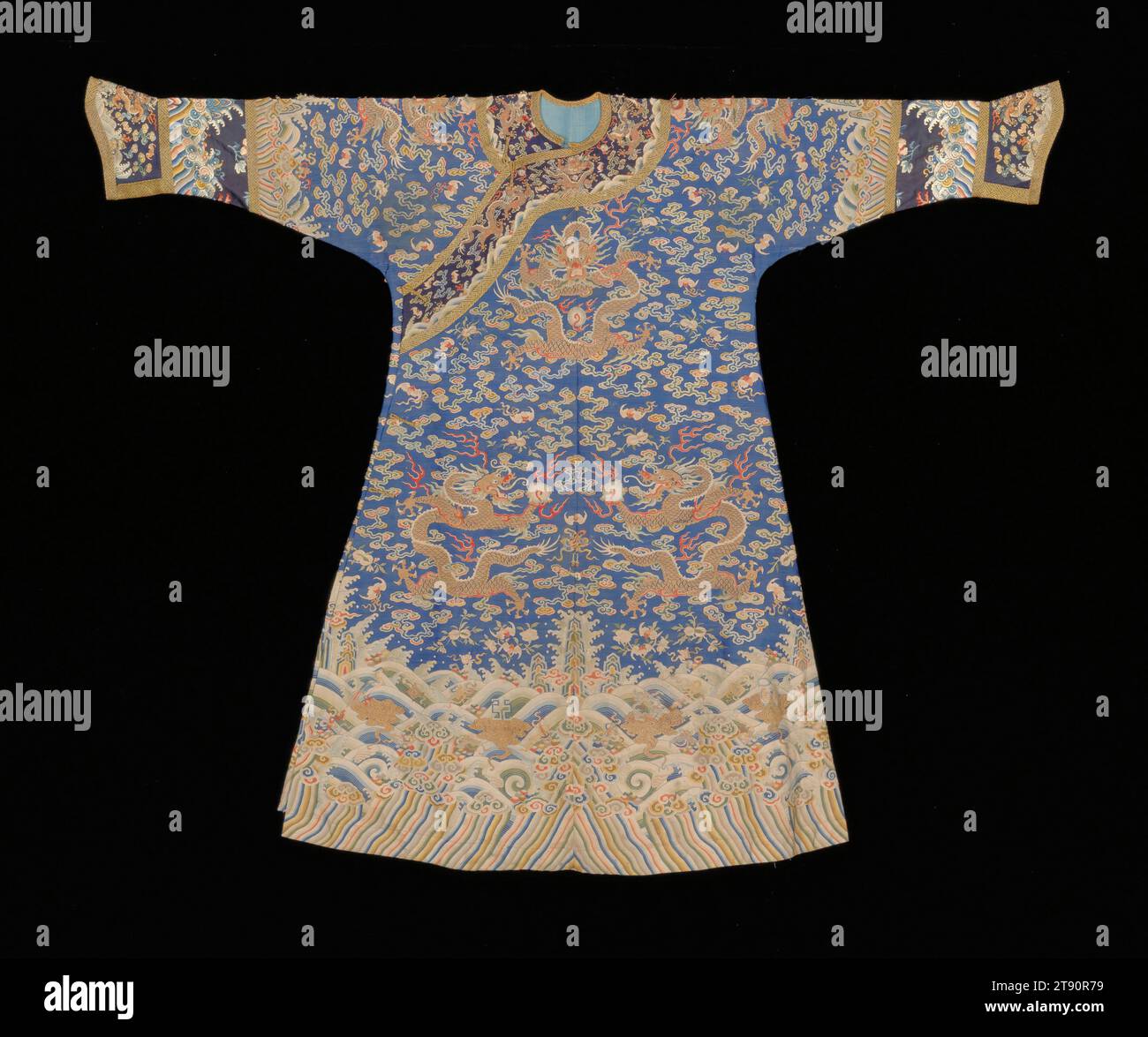 Manchu womans semiformal twelve symbol court robe hi-res stock ...