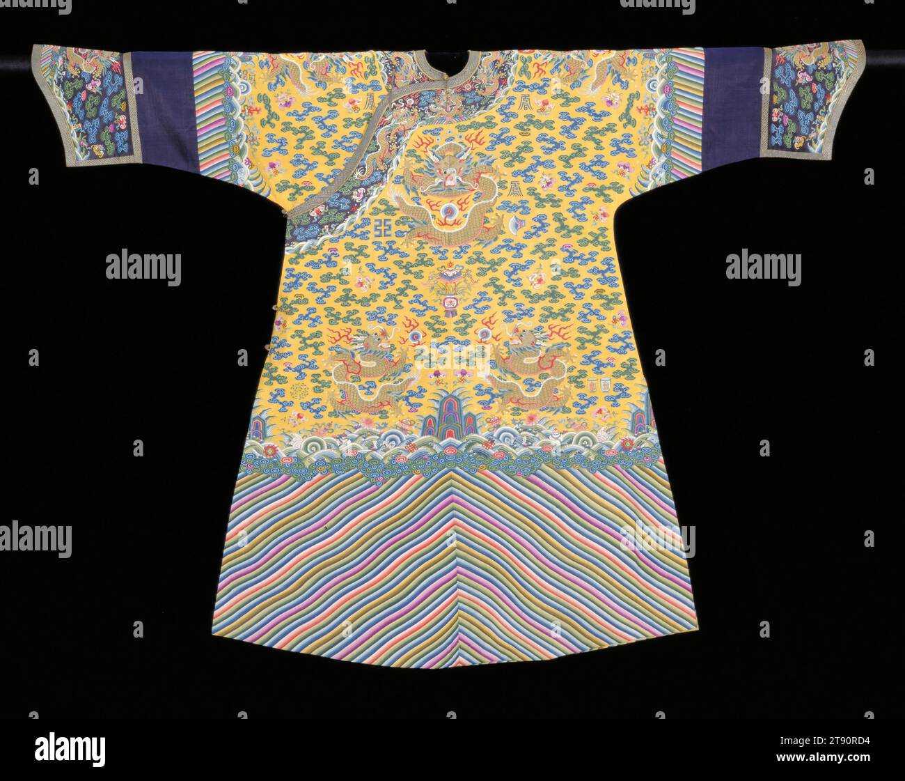 Manchu empresss semiformal twelve symbol court robe hi-res stock ...