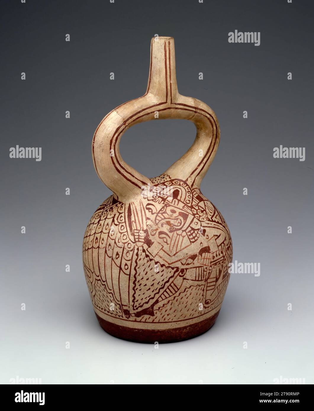 Vessel, c. 400 BCE - 599 CE, 10 1/4 in. (26 cm), Clay, pigments, Peru ...