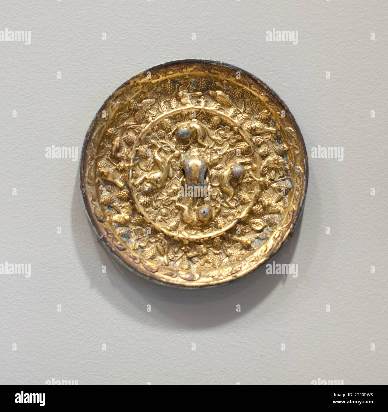 Mirror, 7th-11th century, 4 3/4 in. (12.07 cm) (diameter), Bronze ...