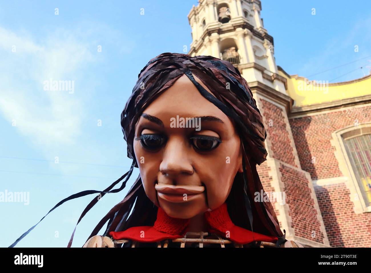 The monumental Puppet, Little Amal at Vasilica of Guadalupe November 20 ...