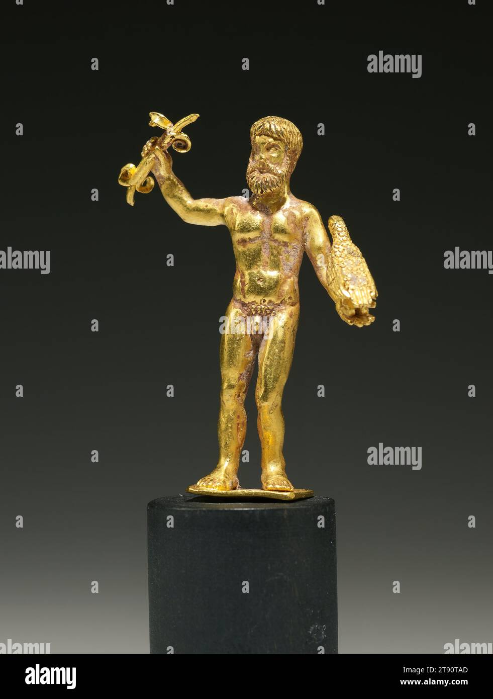 Zeus, c. 340 BCE, 1 3/4 x 1 1/2 in. (4.45 x 3.81 cm), Gold, Greece, 4th ...