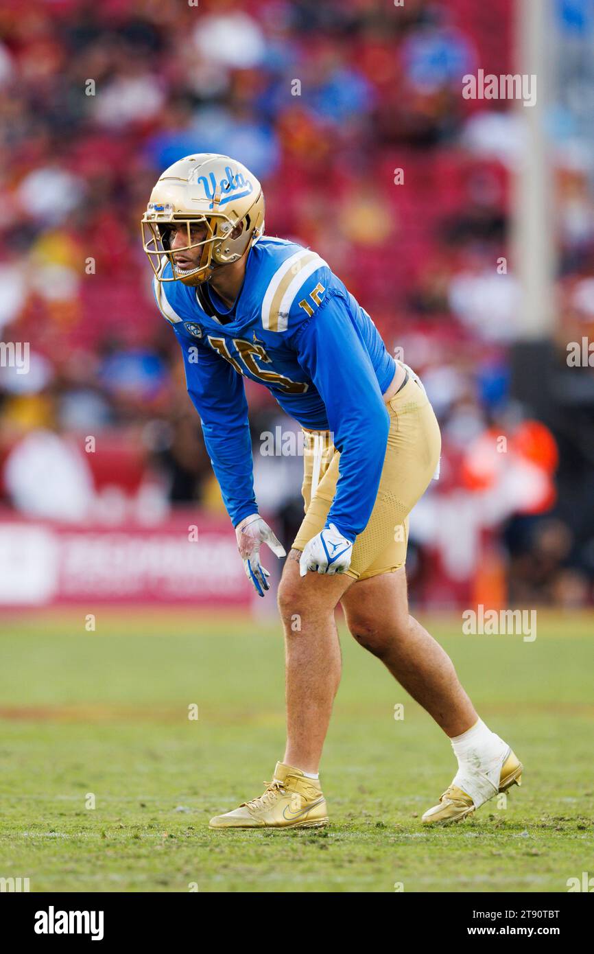 UCLA Bruins defensive lineman Laiatu Latu (15) defends during an NCAA ...